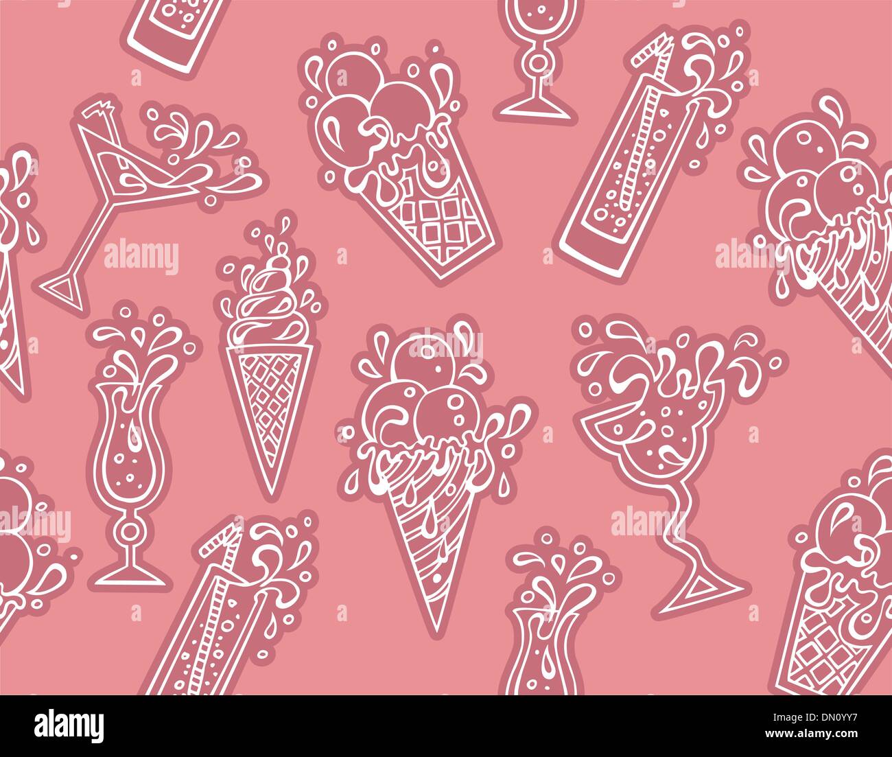 Cocktails ice cream Stock Vector Images - Alamy