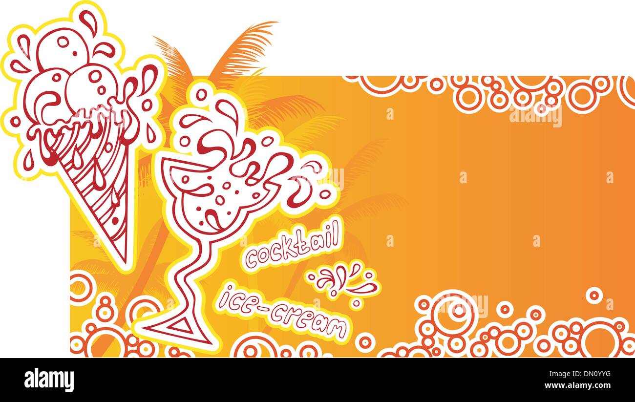 Cocktails ice cream Stock Vector Images - Alamy
