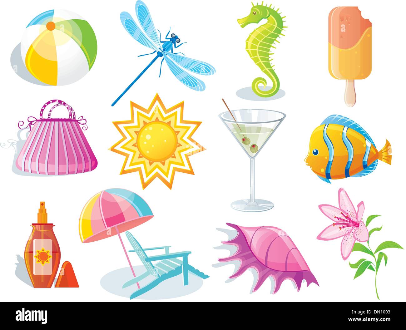 Summer vacation line icon Cut Out Stock Images & Pictures - Alamy