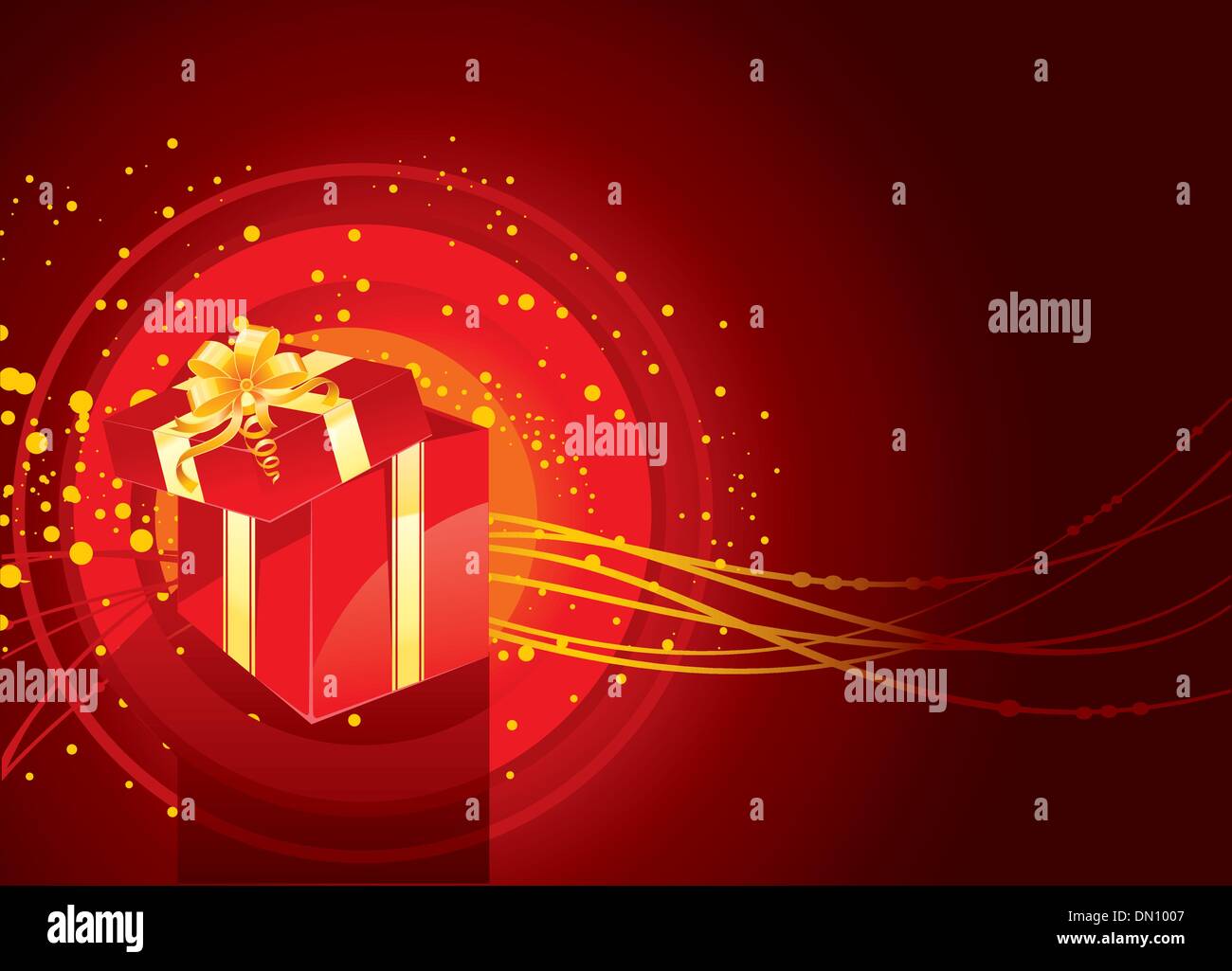 Golden present box Stock Vector Images - Alamy