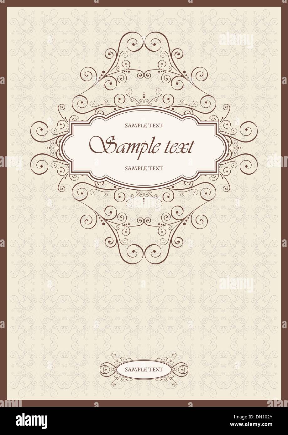 Vector ornate vintage frame Stock Vector Image & Art - Alamy