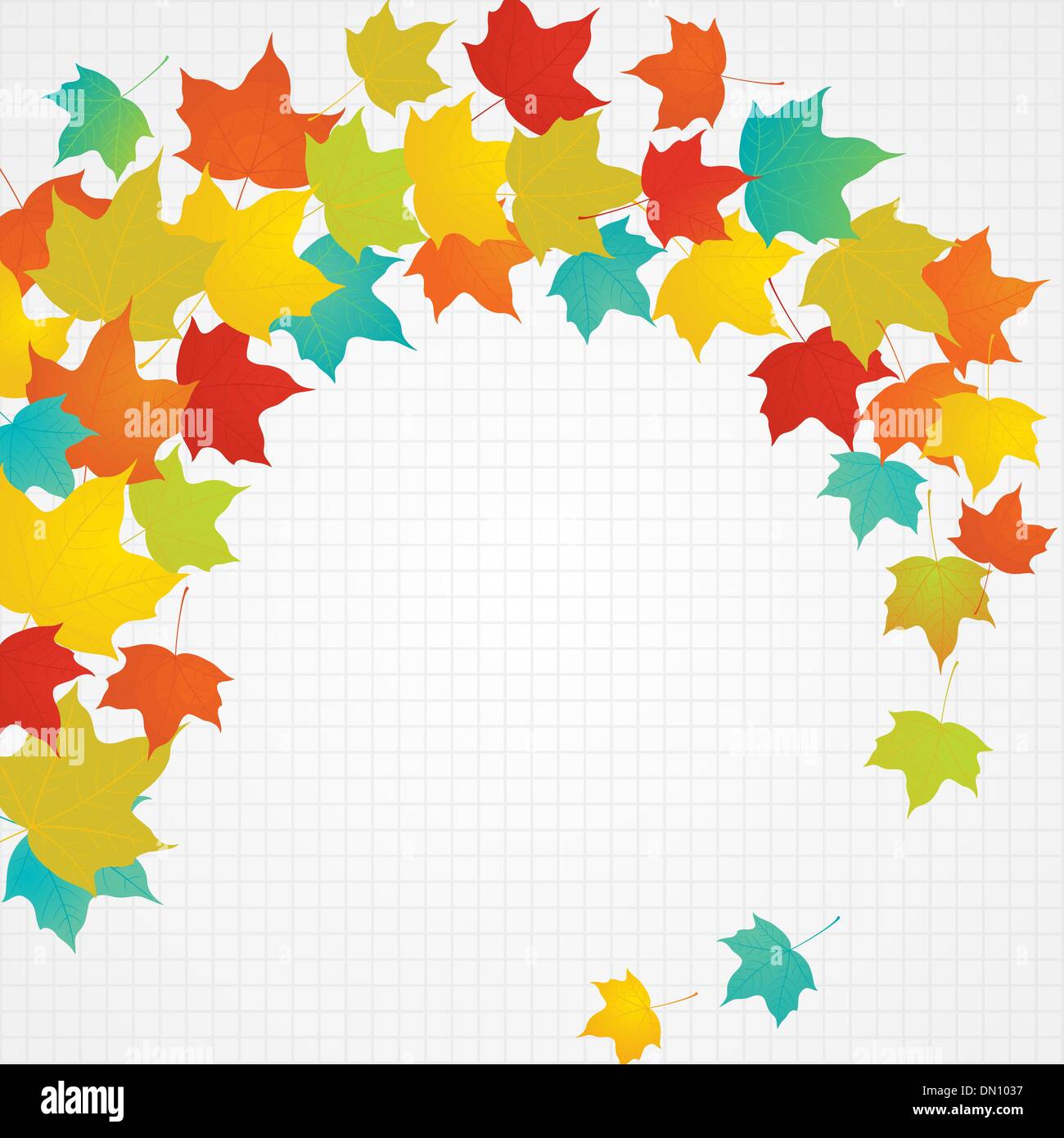 Autumn flying leaves with blank copy space Stock Vector Image & Art - Alamy