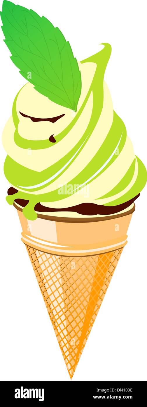 Ice cream blue topping Stock Vector Images - Alamy