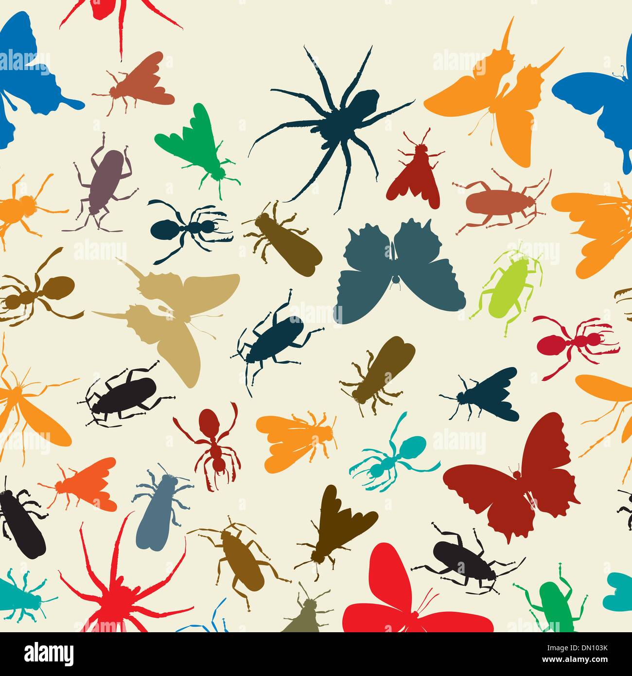 Insects pattern hi-res stock photography and images - Alamy