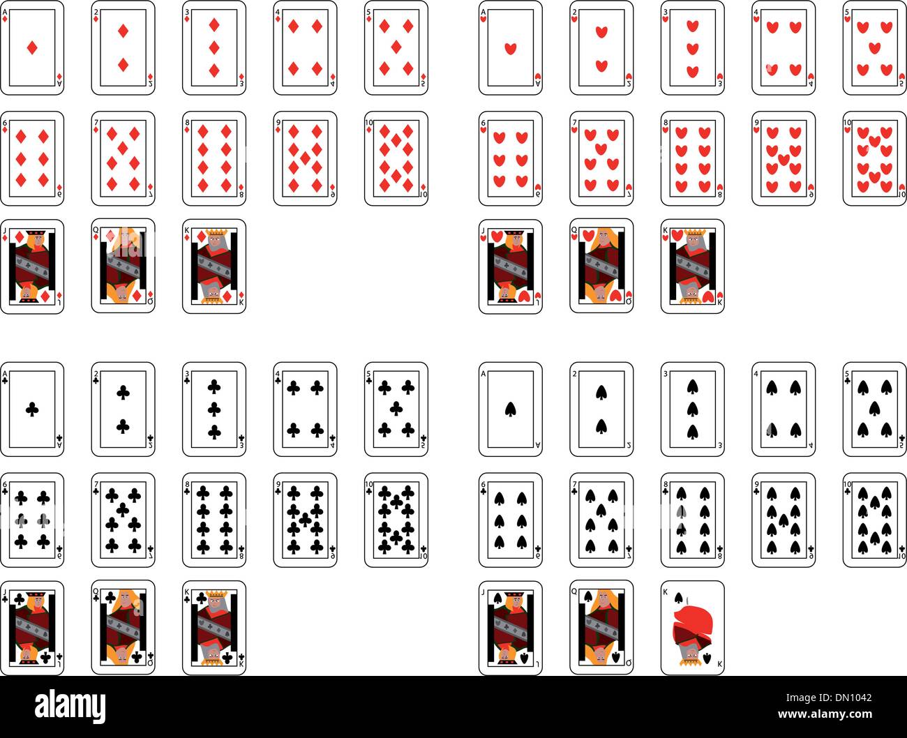 Poker cards vector vectors hi-res stock photography and images - Alamy