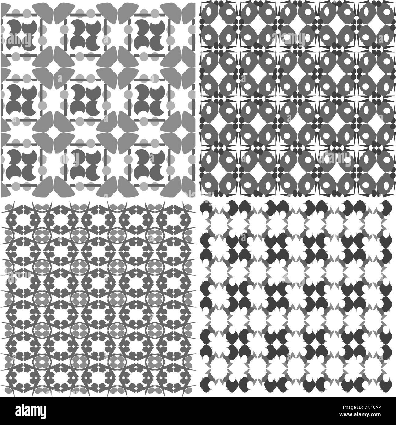 Four ornament tiles Stock Vector Images - Alamy