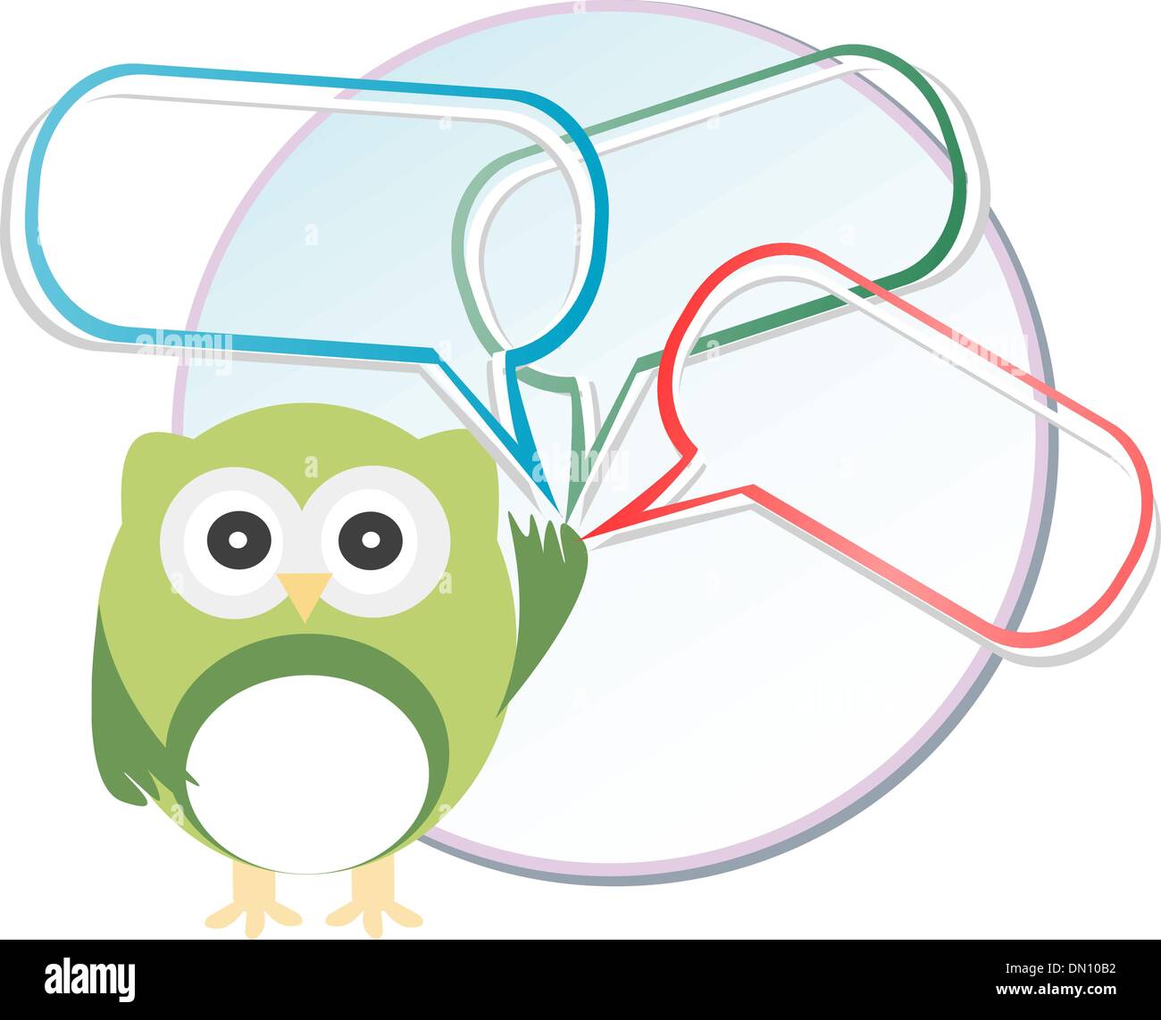 Cute owl with place for your text. Vector illustration Stock Vector ...