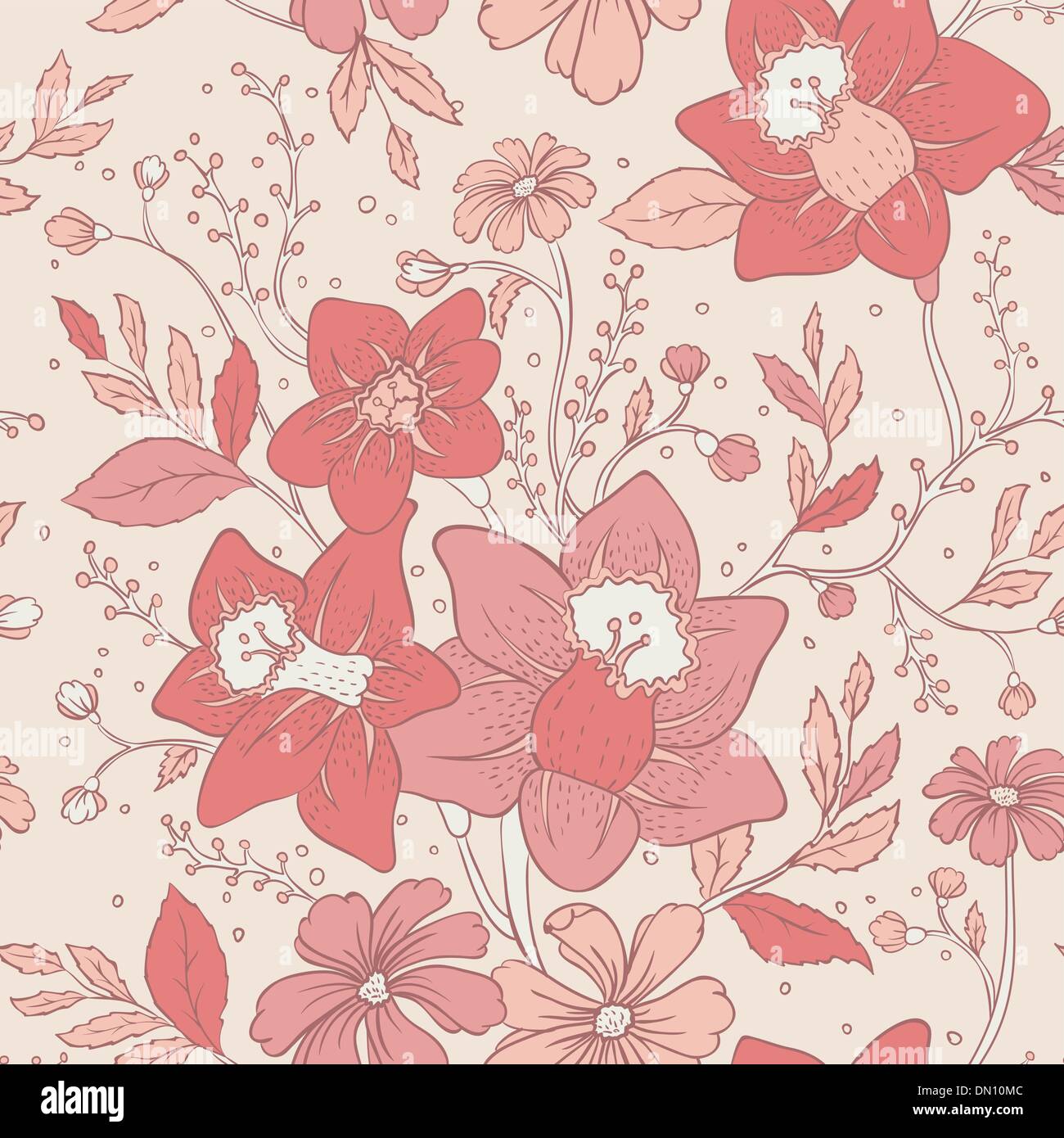 Doodles love vector seamless Stock Vector Images - Alamy