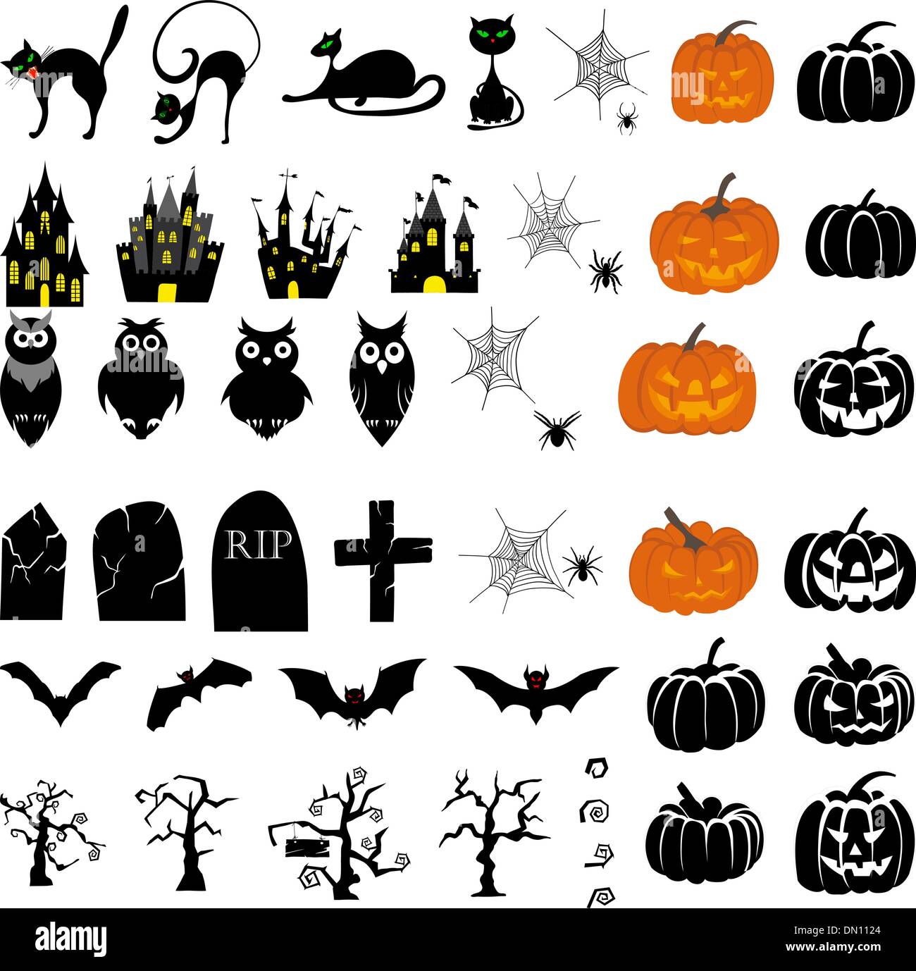 Halloween icon set Stock Vector Image & Art - Alamy