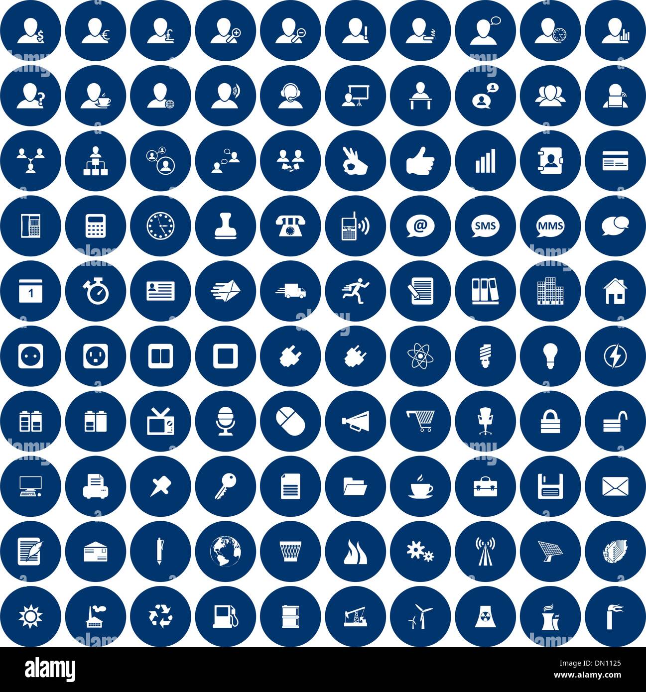 business and office icon set Stock Vector Image & Art - Alamy