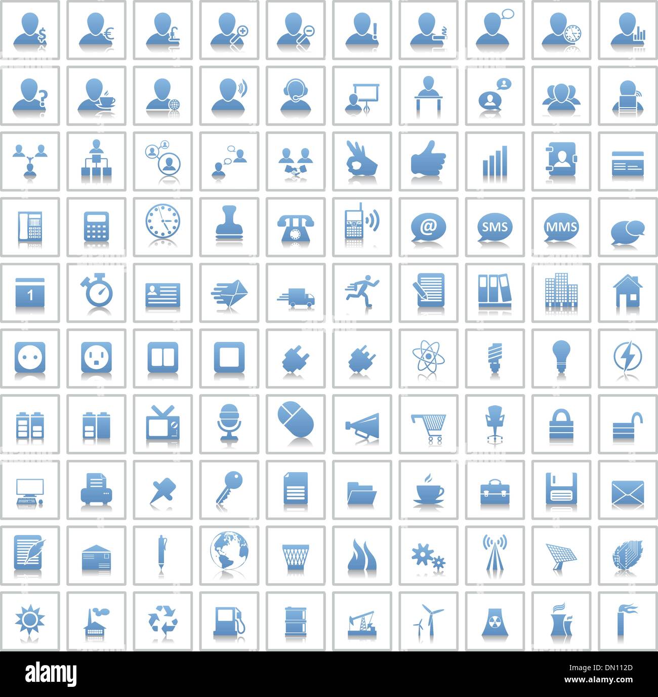 business and office icon set Stock Vector Image & Art - Alamy