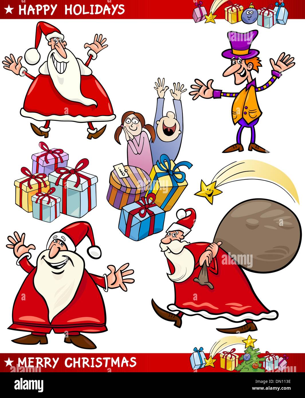 Fat father christmas Stock Vector Images - Alamy
