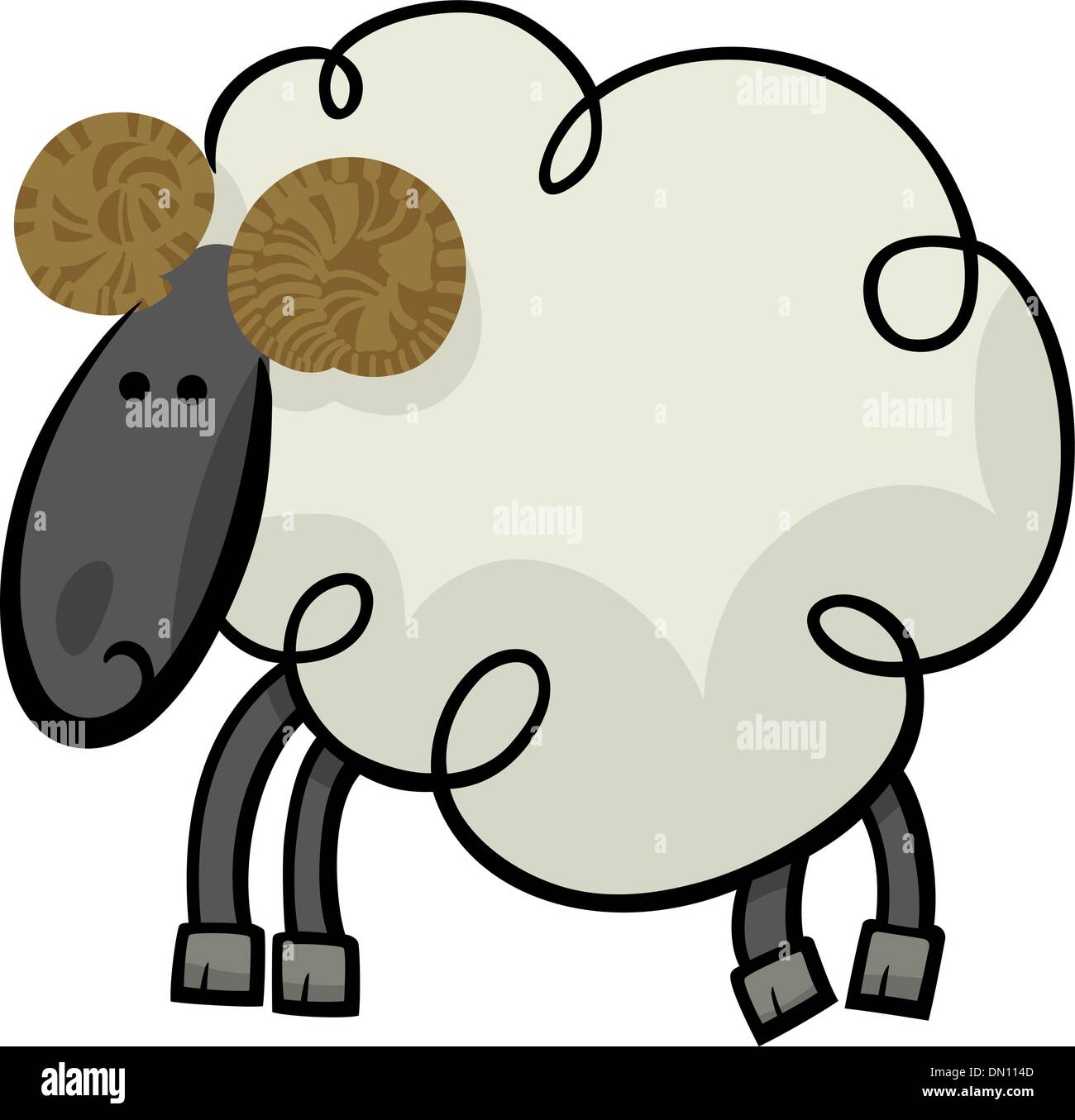 Ram sheep horns Stock Vector Images - Alamy