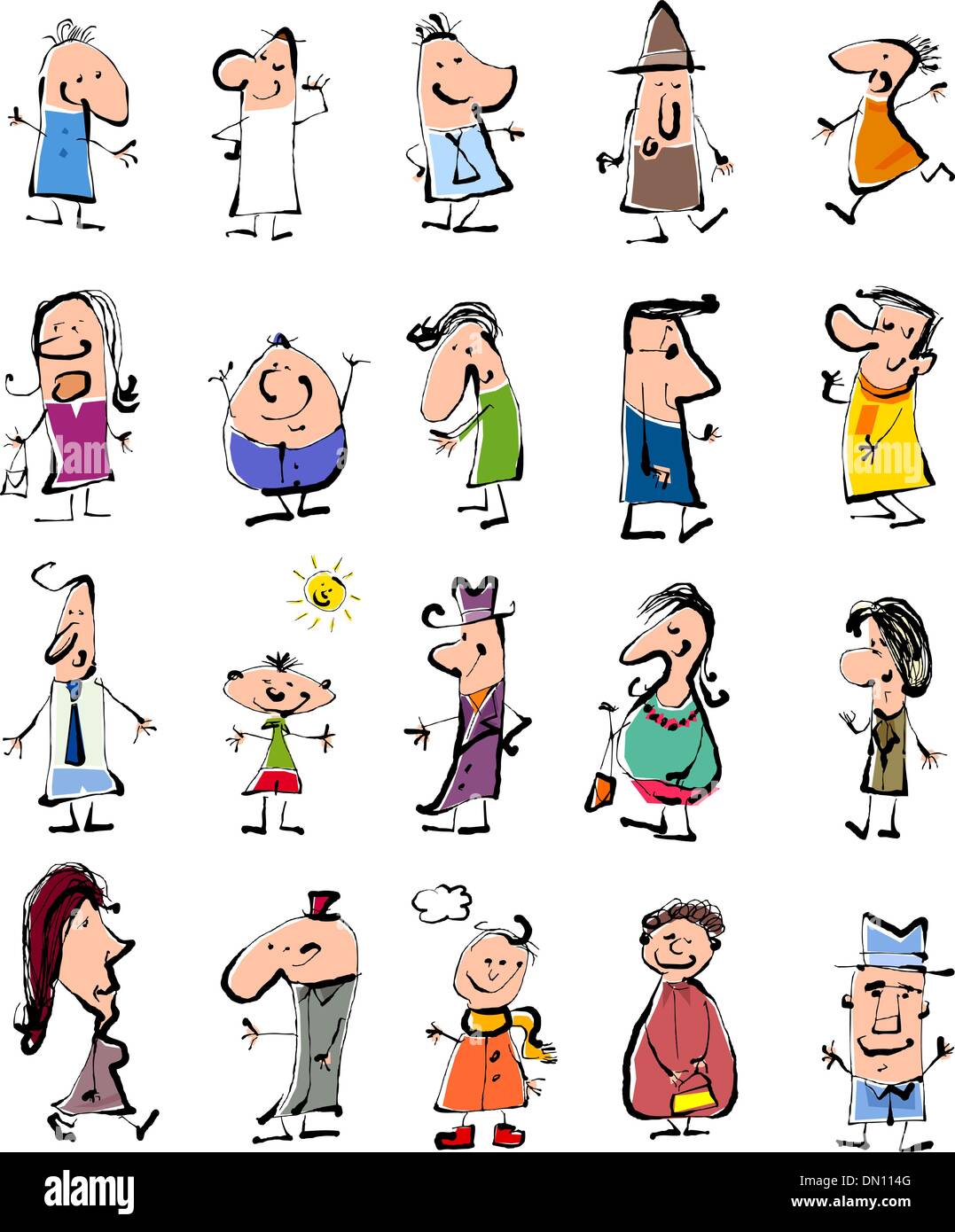 Tall woman short man funny Stock Vector Images - Alamy