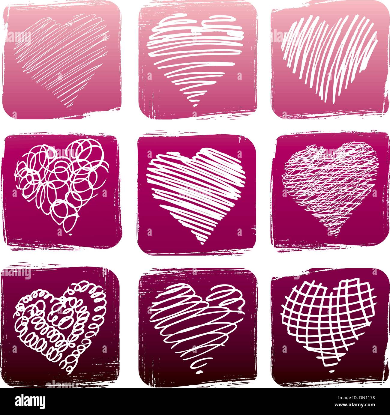Rock hearts Stock Vector Images - Alamy