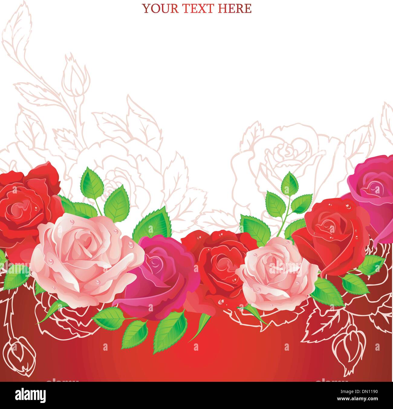 Background with beauty roses Stock Vector Image & Art - Alamy
