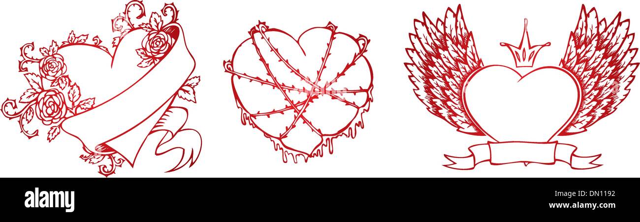 Rock hearts Stock Vector Images - Alamy