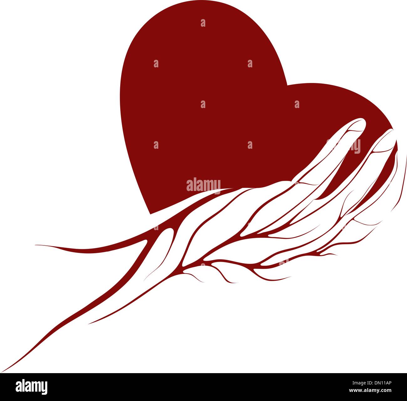 Heart 3d symbol in Stock Vector Images - Alamy