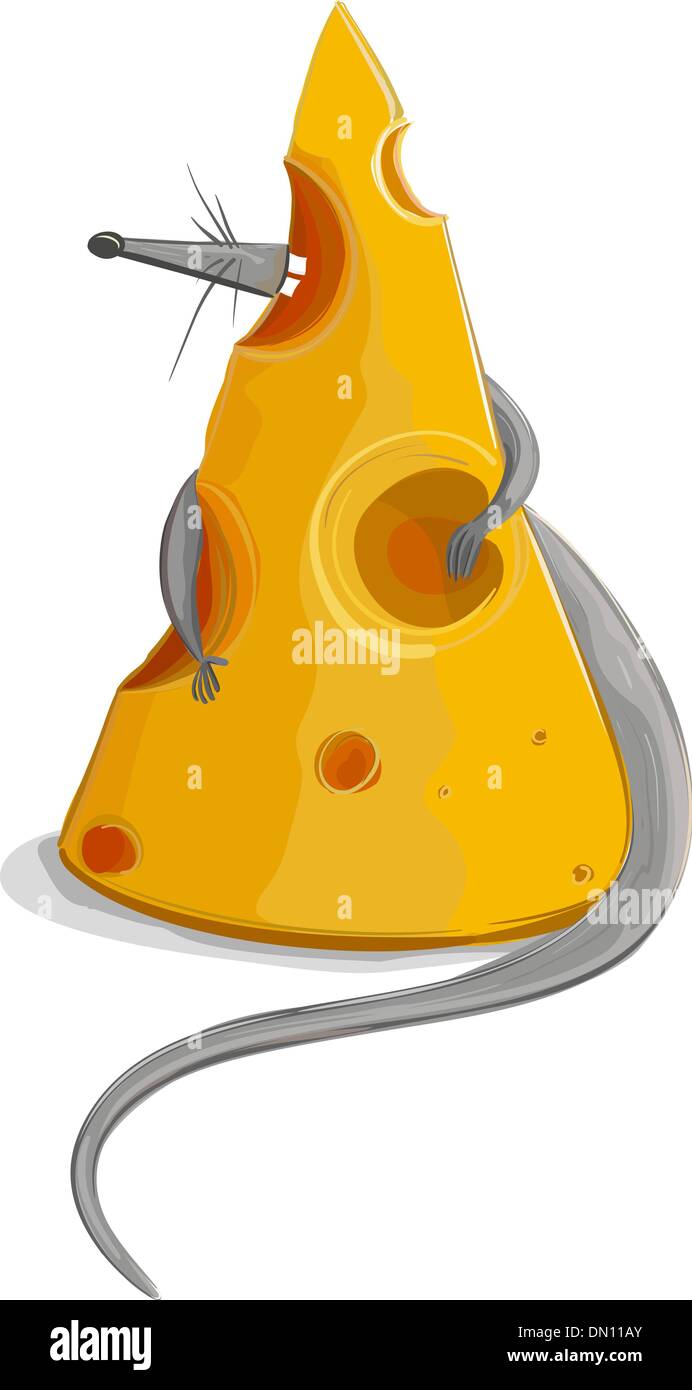 Cheese and Mouse Stock Vector Image & Art - Alamy