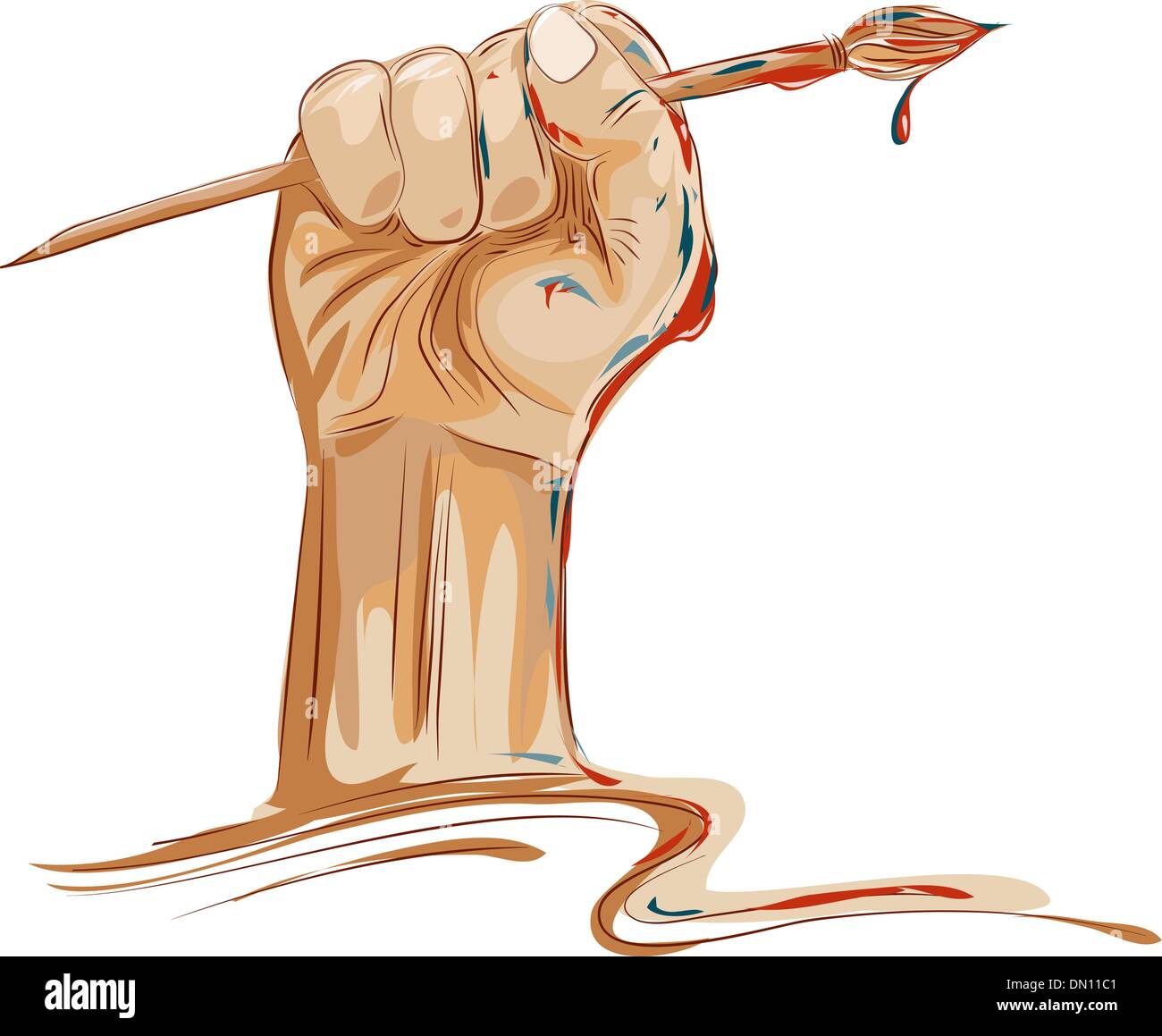 Raised fist art design Stock Vector Images - Alamy