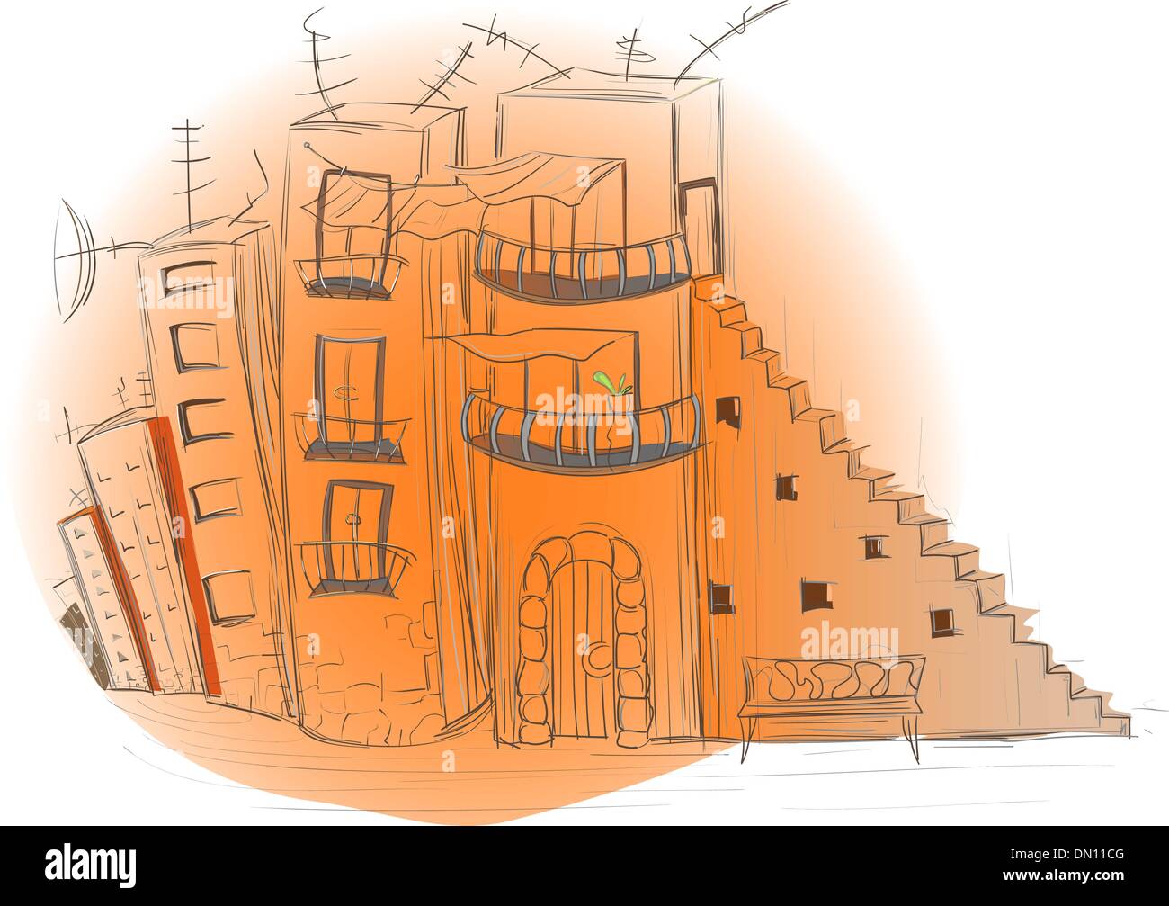 In street suburb home Stock Vector Images - Alamy