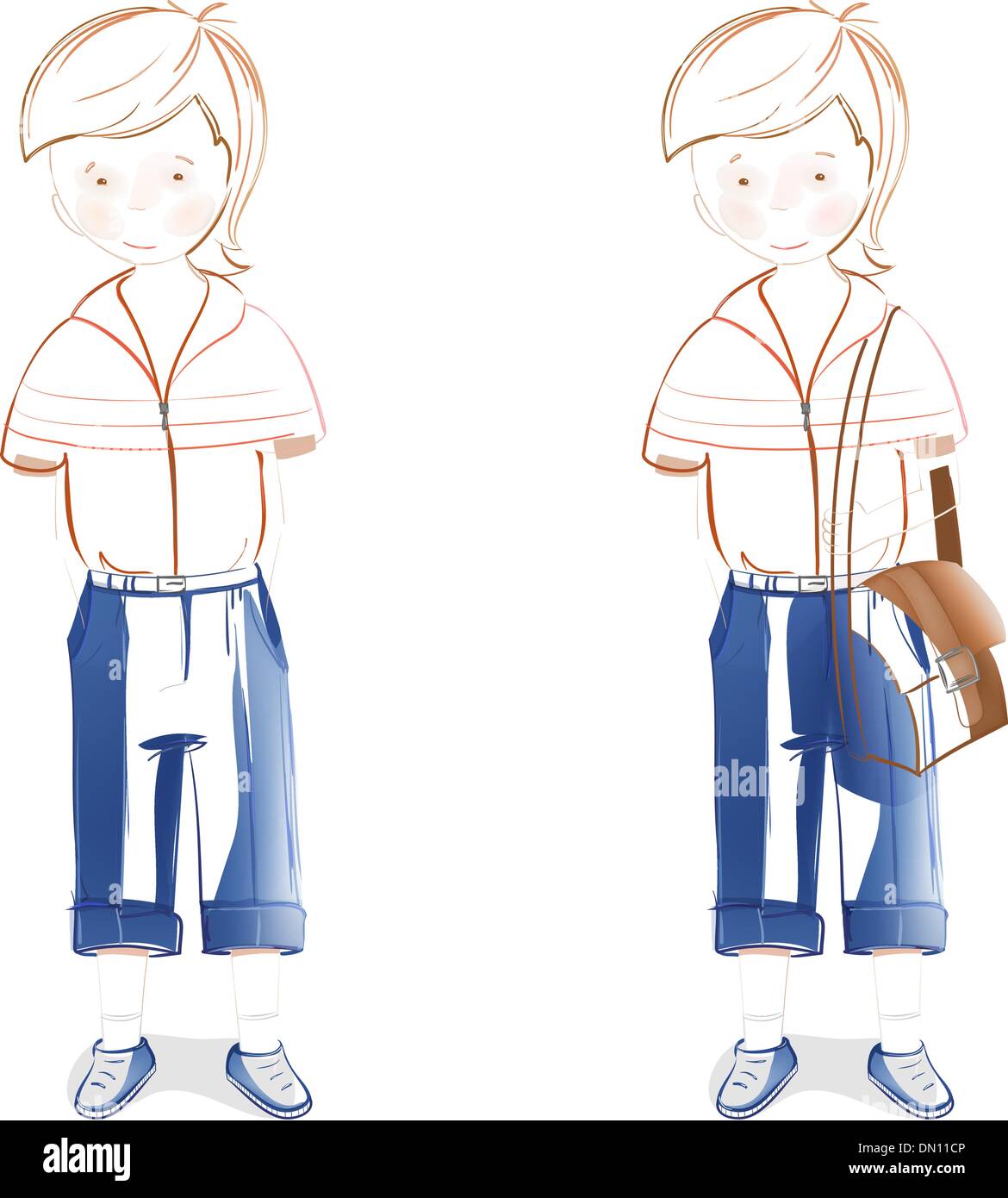 Cartoon school bag hi-res stock photography and images - Alamy