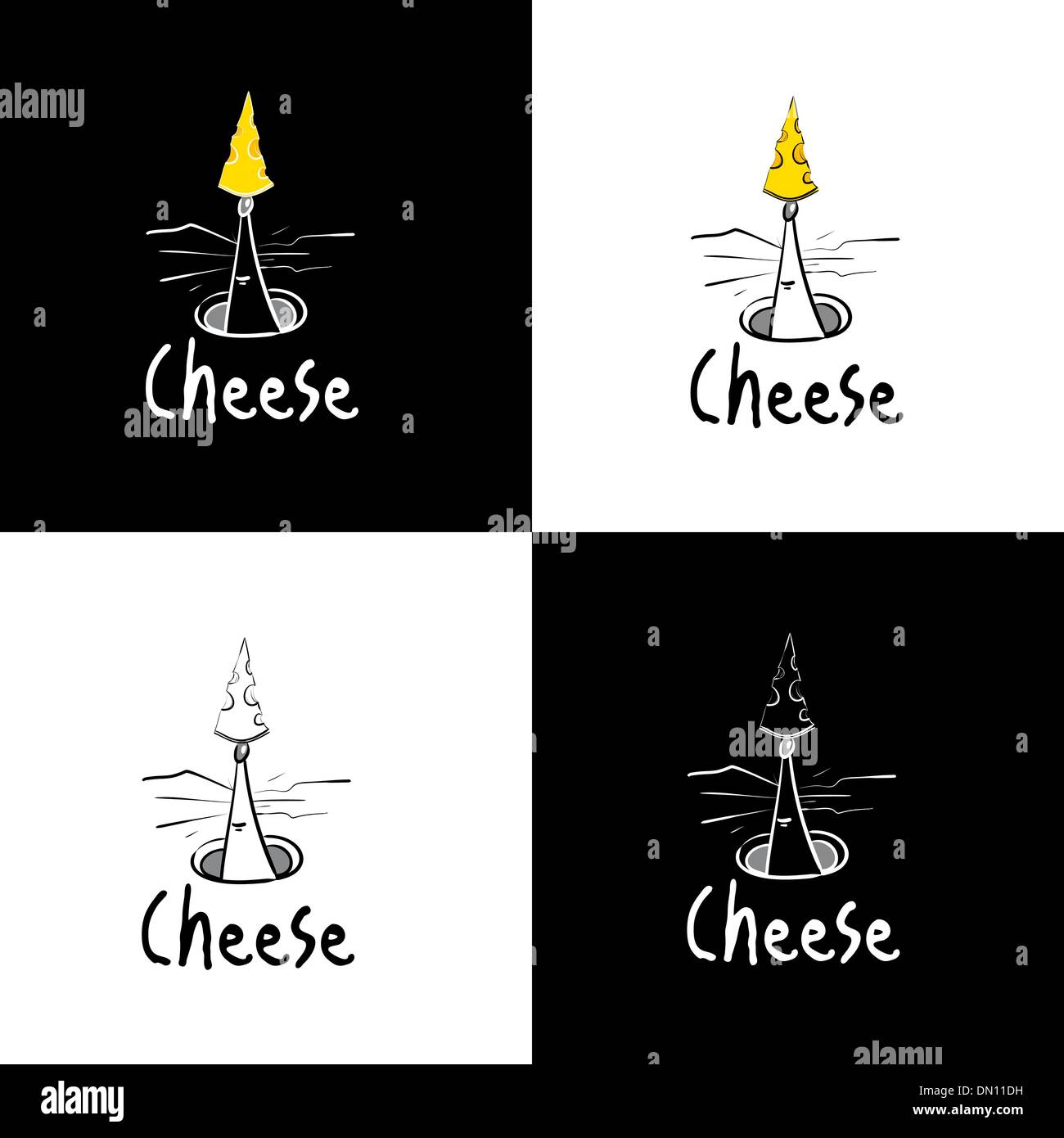 Sketchy Mouse and Cheese Logo Stock Vector Image & Art - Alamy