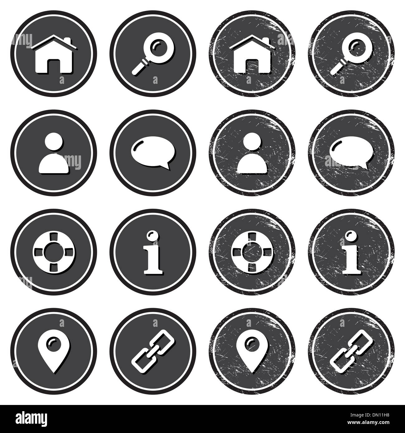 Website menu navigation retro grunge labels Stock Vector Image & Art ...