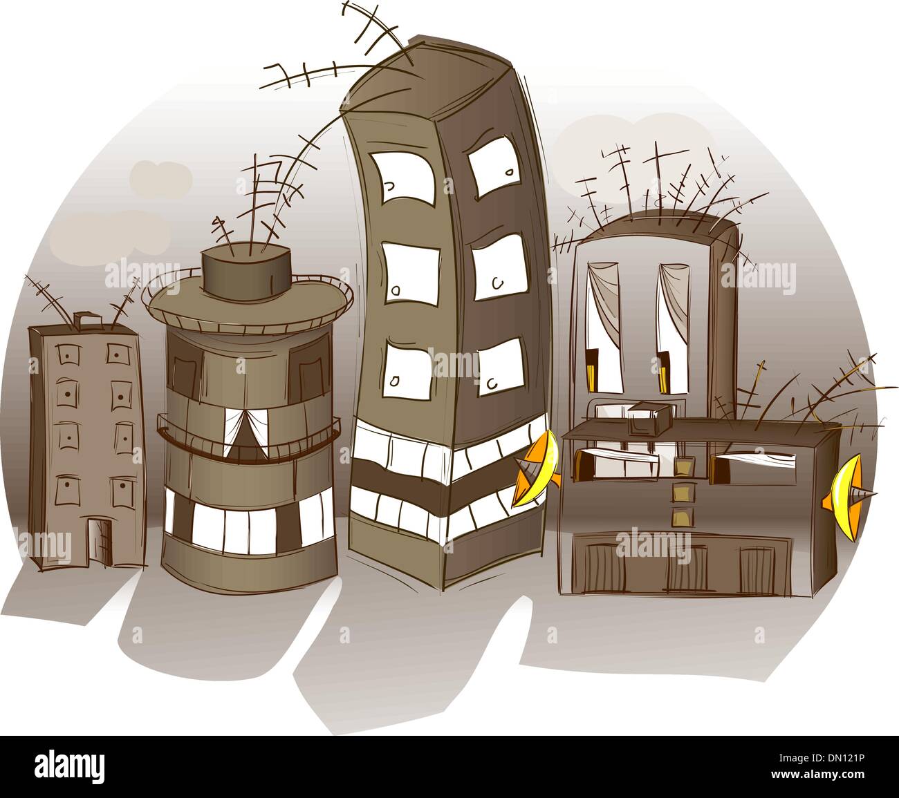 Cartoon Spooky Houses Stock Vector Image & Art - Alamy