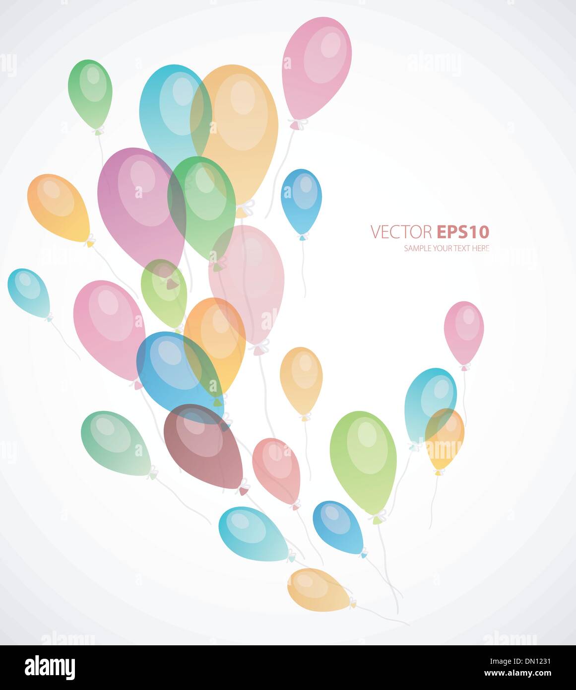Background with colored balloons Stock Vector Image & Art - Alamy