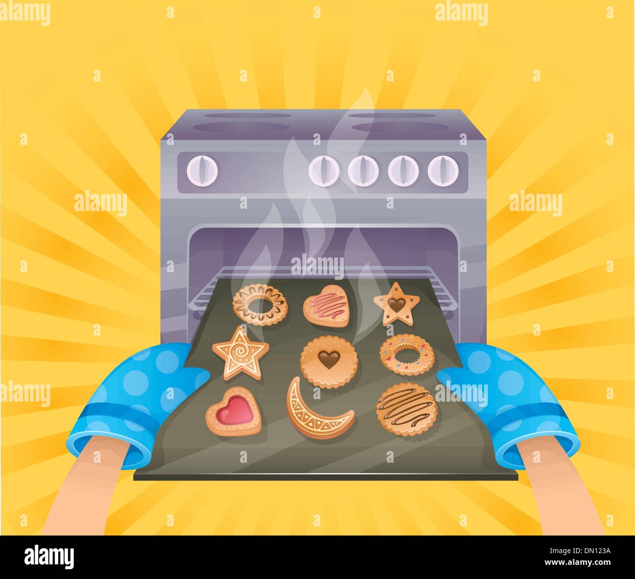 Delicious homemade cookies in Stock Vector Images - Alamy