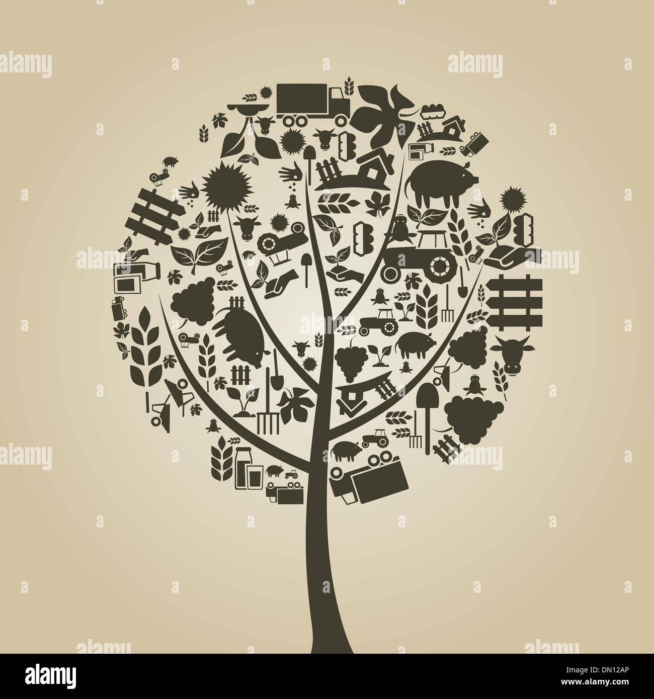 Milk wood tree Stock Vector Images - Alamy
