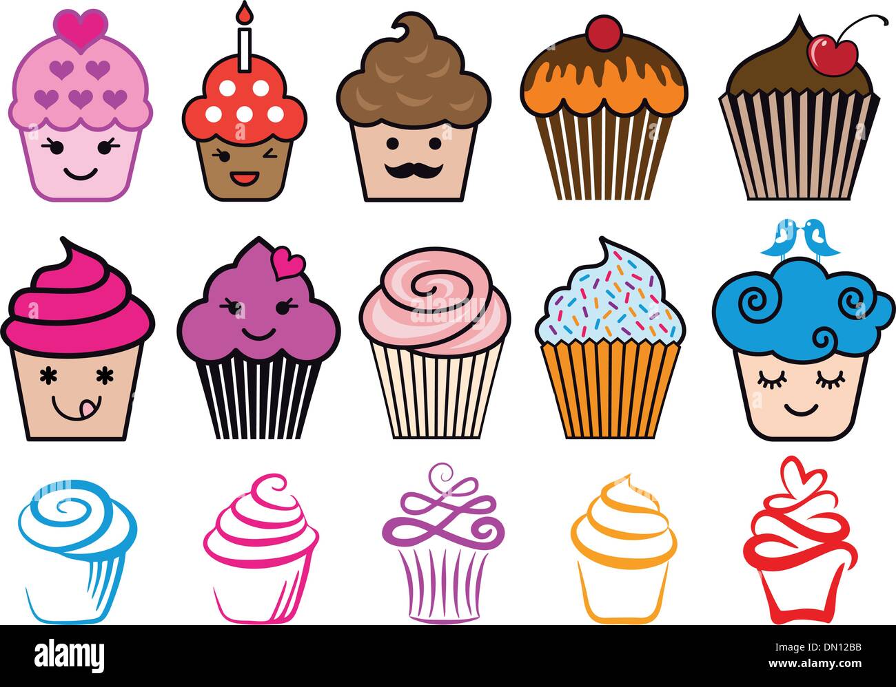 Set cute love character Stock Vector Images - Alamy