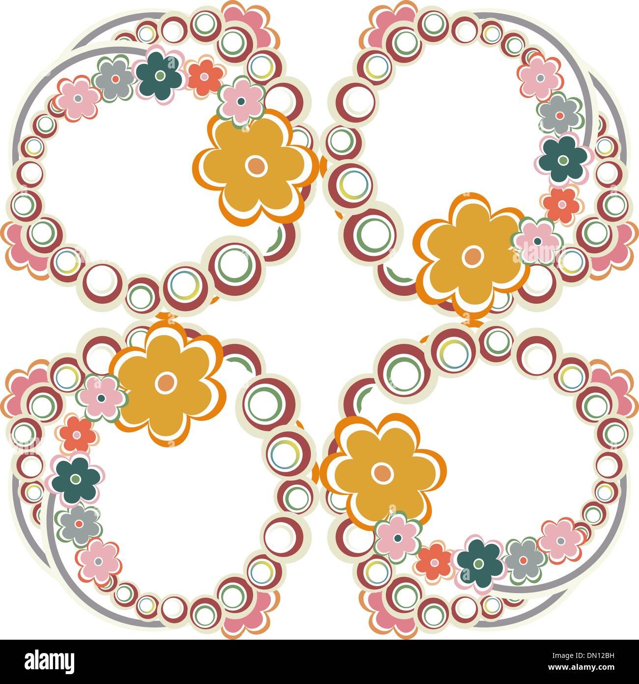 Whimsical floral background - seamless pattern Stock Vector Image & Art ...
