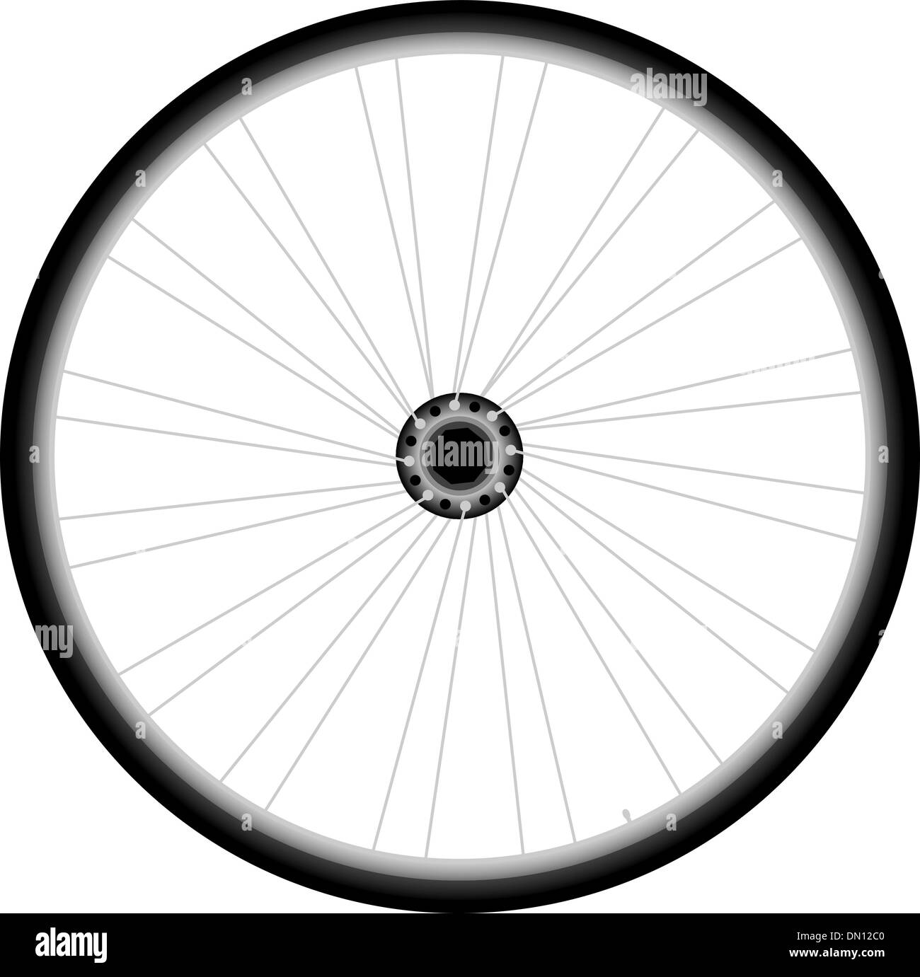 Bike wheel - vector on white background Stock Vector Image & Art - Alamy