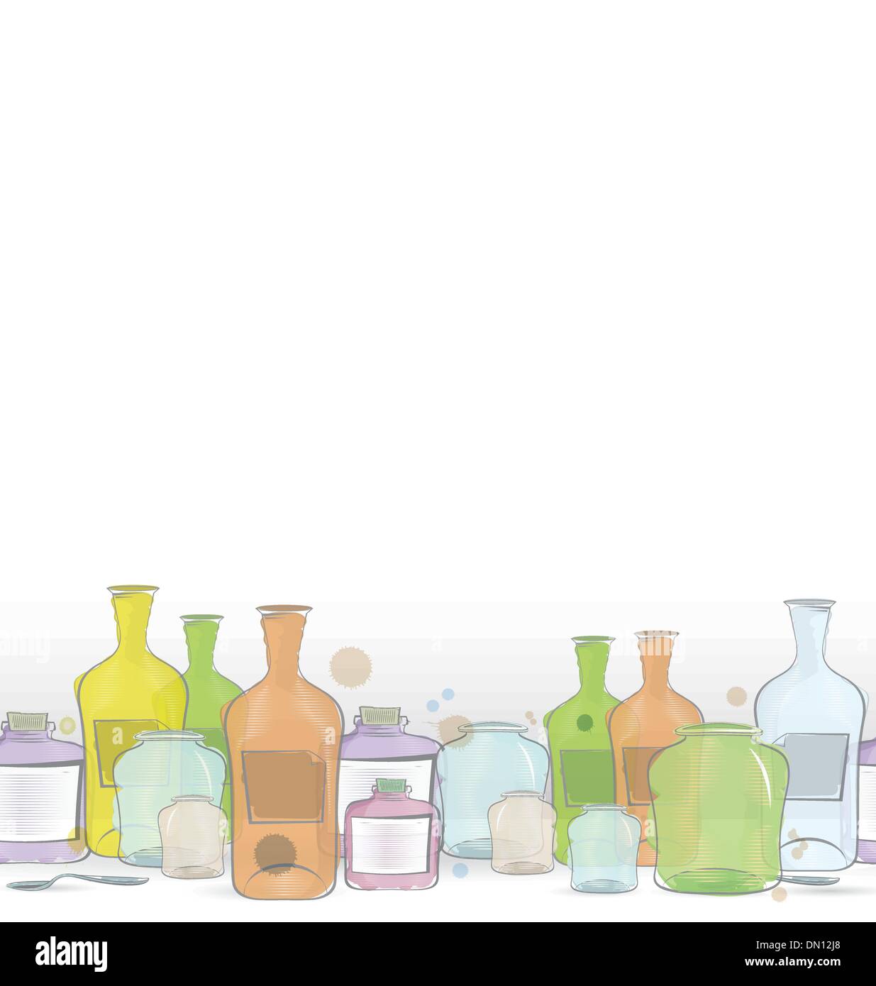 Seamless vector border hand Cut Out Stock Images & Pictures - Alamy