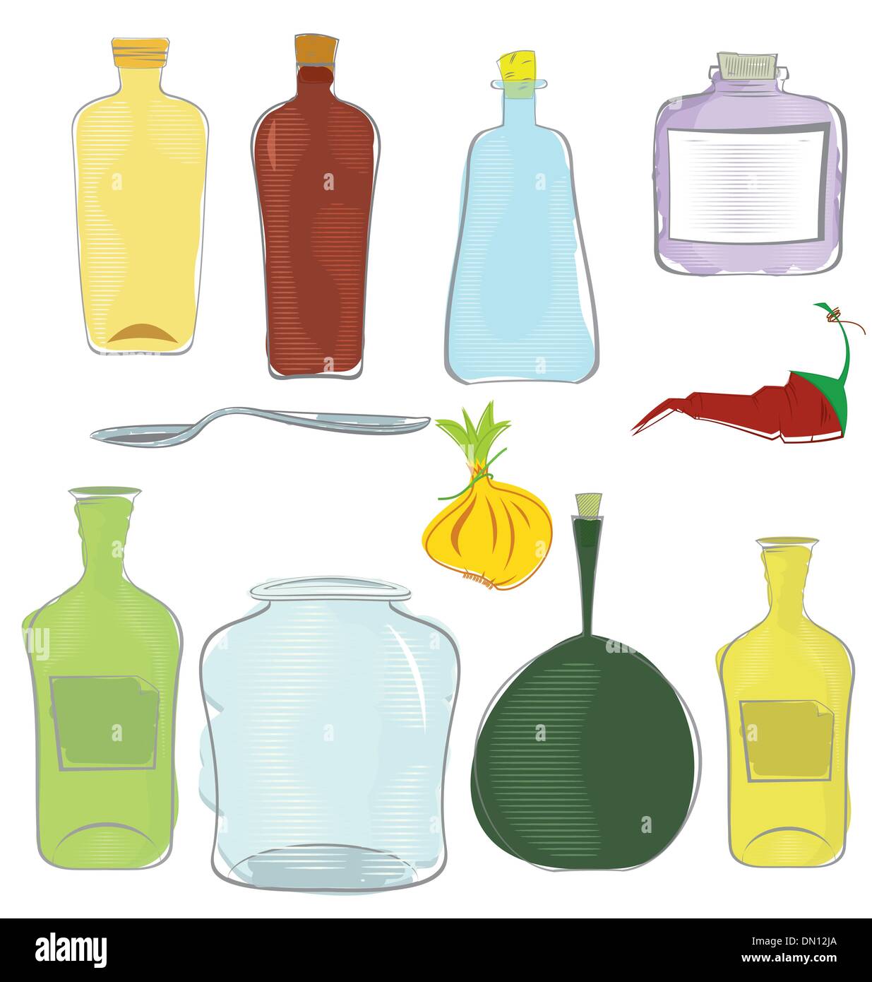 Water color jars icon set Stock Vector Image & Art - Alamy