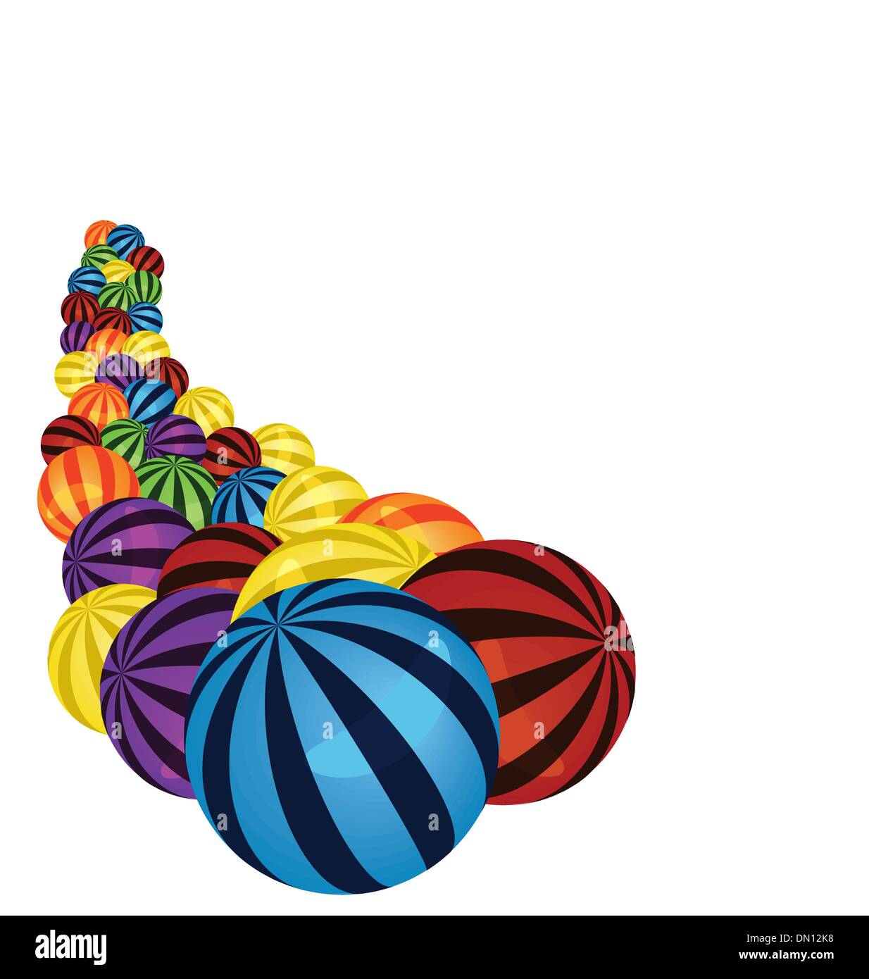 Colorful balls corner Stock Vector Image & Art - Alamy