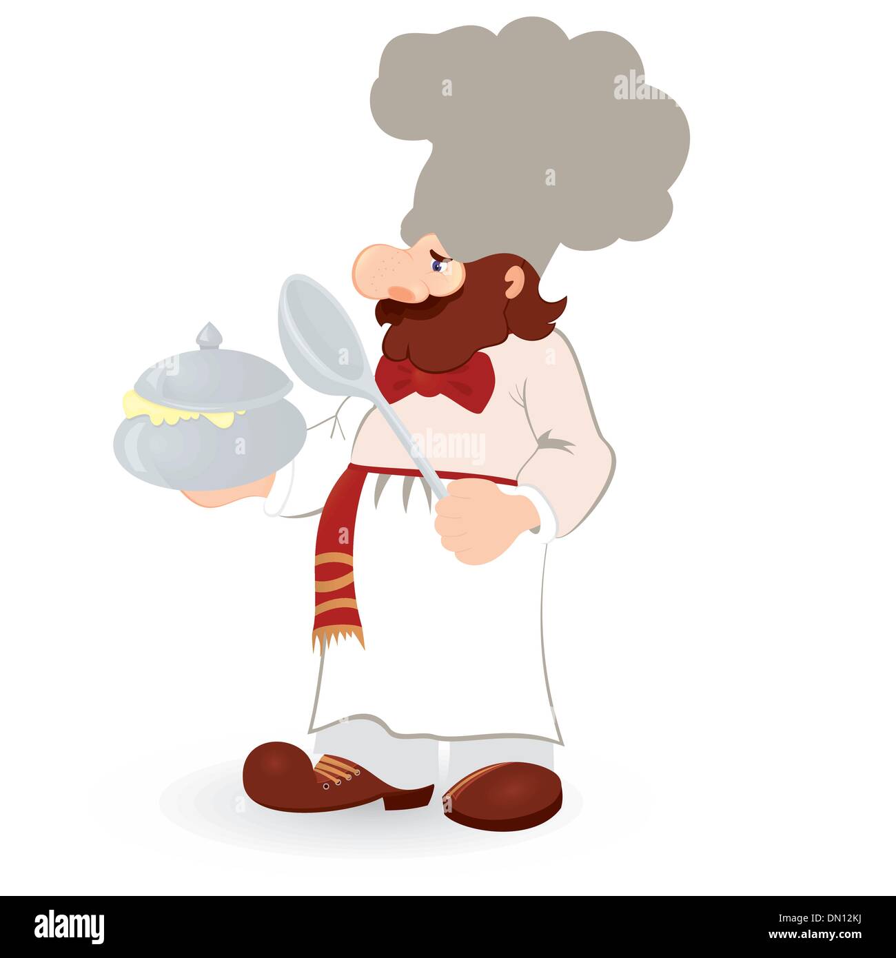 Cook in white uniform vector illustration Stock Vector Image & Art - Alamy
