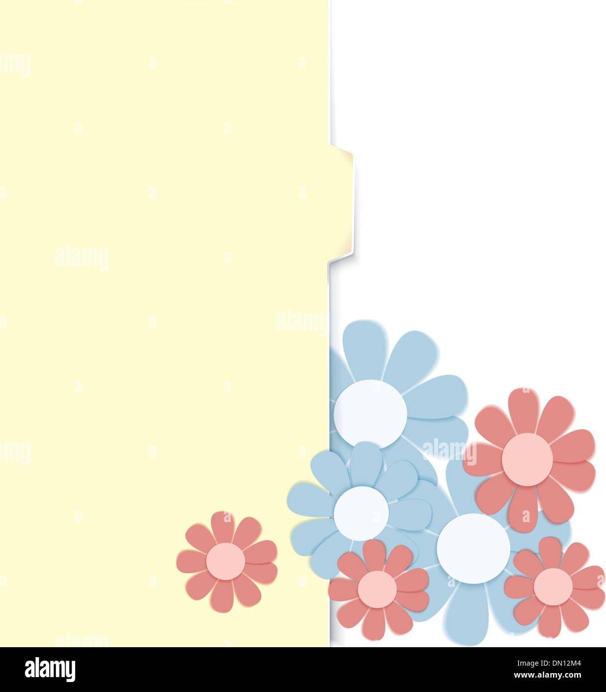Folder with paper crafted flowers Stock Vector Image & Art - Alamy