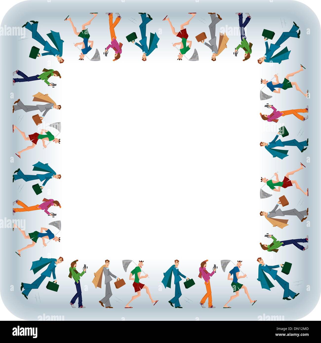 Three men walking seamless pattern brush Stock Vector Image & Art - Alamy