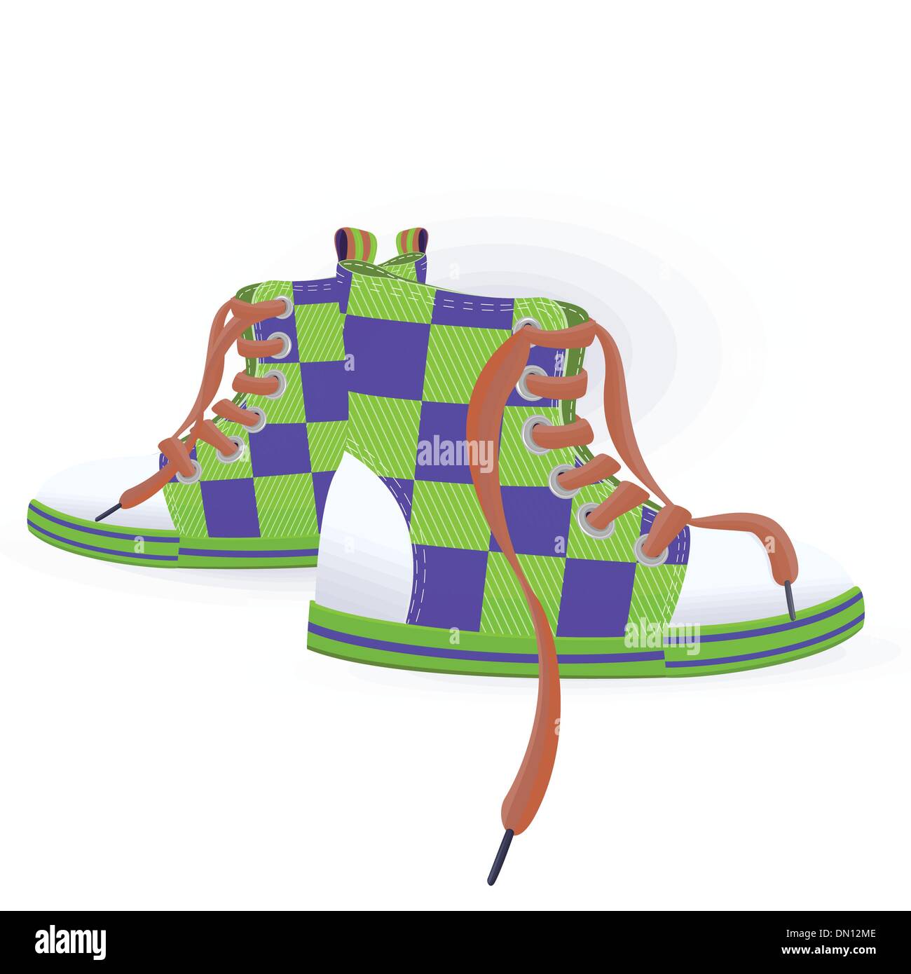 Two green sneakers Stock Vector Image & Art - Alamy