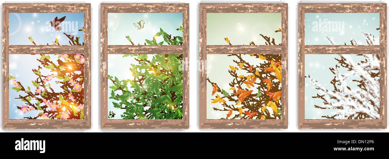 Seasons of life Stock Vector Images - Alamy