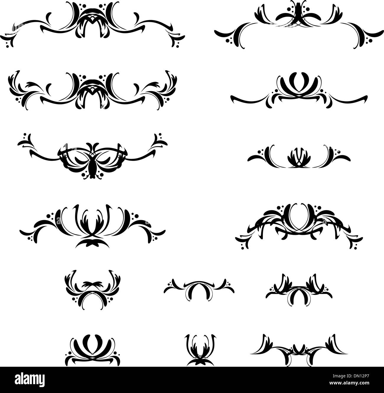 Monograms vector vectors Black and White Stock Photos & Images - Alamy