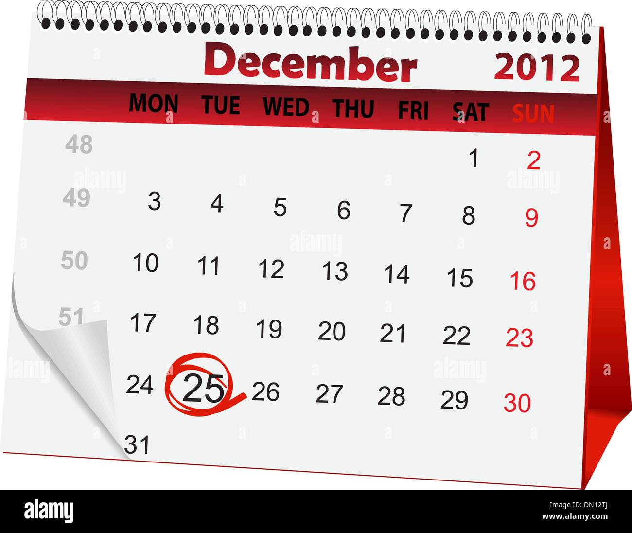 holiday calendar for Christmas Stock Vector Image & Art - Alamy