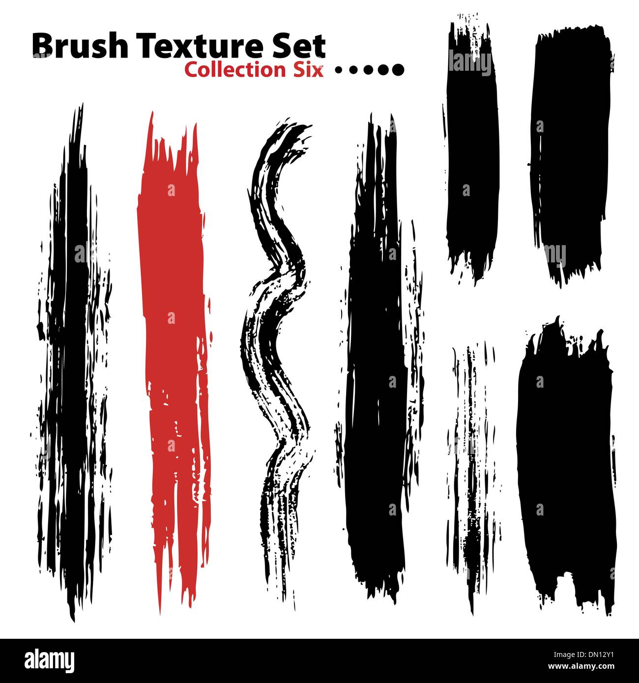 Collection of highly detailed vector illustration brushes - set Stock ...