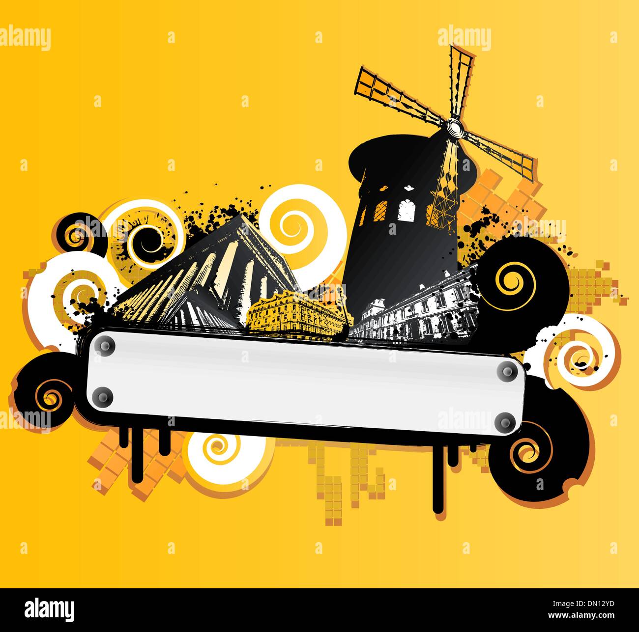 Square in historical city Stock Vector Images - Alamy