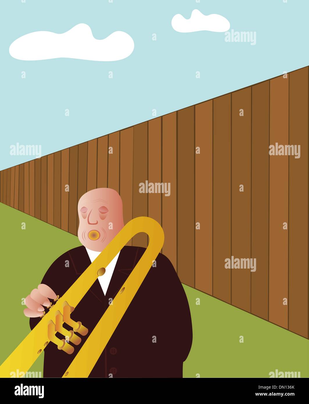The busker Stock Vector Images - Alamy