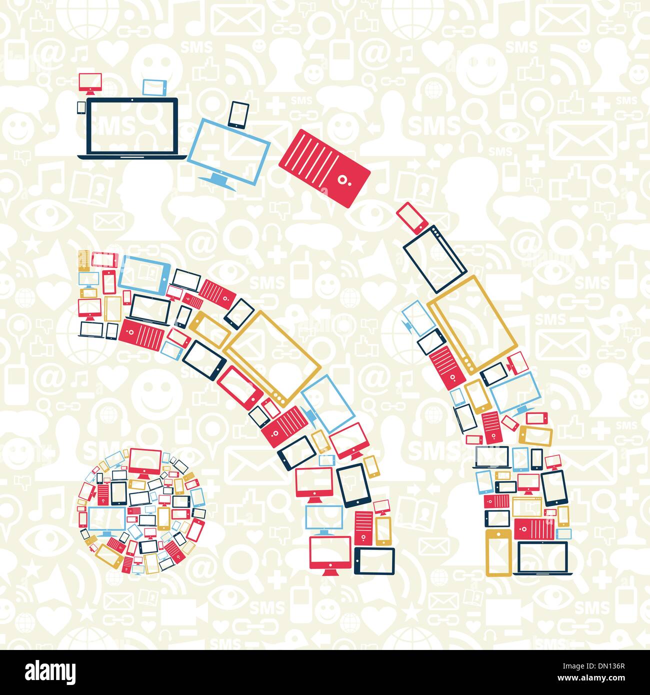 Social media gadgets icons Stock Vector Images - Alamy