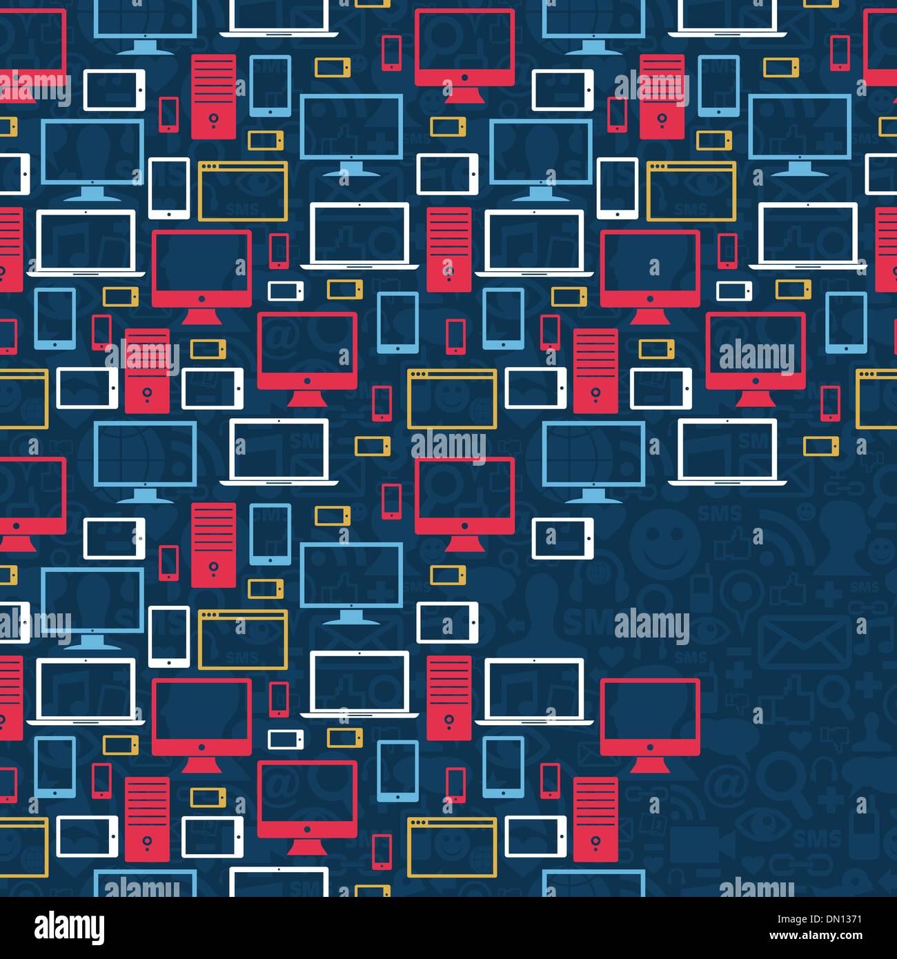 Computer icons seamless pattern Stock Vector Image & Art - Alamy